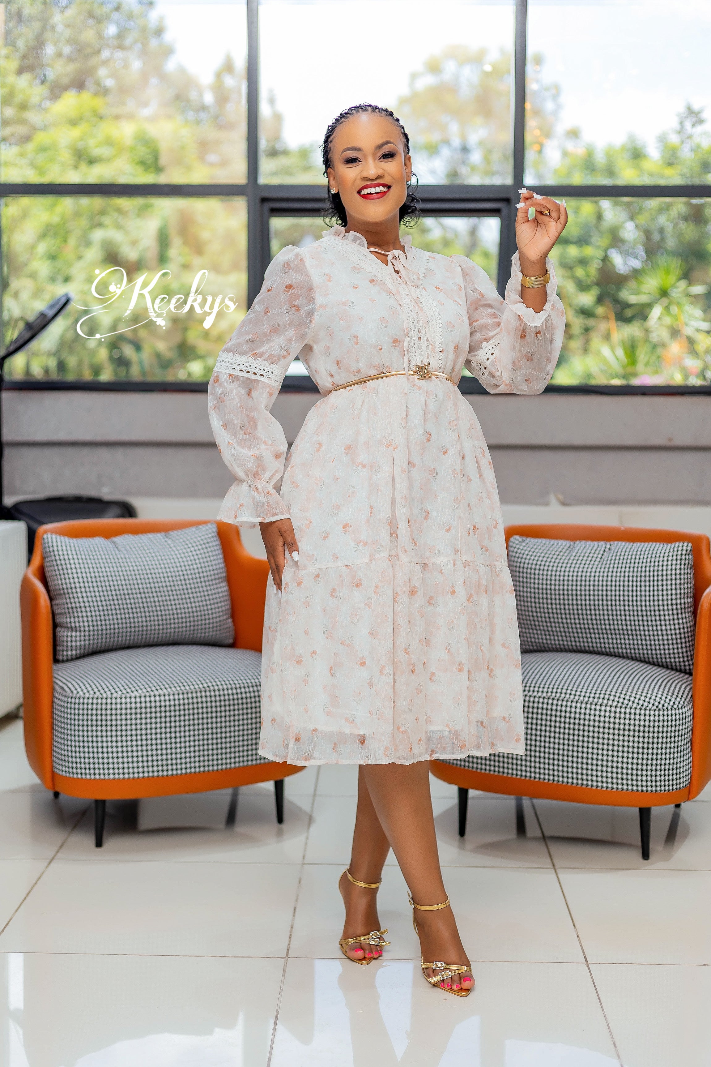 ‘Be still’ floral midi dress – keekyscollection